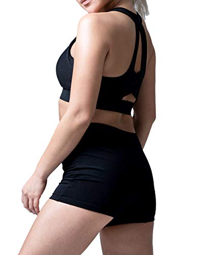 Goat Union Overnight Period Shorts for Women - 2" Absorbent Sleep Period Boyshorts Heavy Flow Black