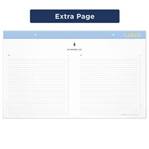 AT-A-GLANCE 2023 Desk Calendar, Simplified by Emily Ley, Monthly Desk Pad, 17-3/4" x 11", Compact, Carolina Dogwood (EL91-705)