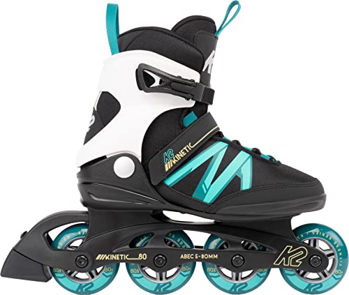 K2 Skate Kinetic 80, Black_Turquoise, 9.5