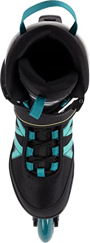 K2 Skate Kinetic 80, Black_Turquoise, 9.5