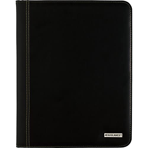 AT-A-GLANCE Executive 2023 RY Monthly Padfolio, Black, Large, 9" x 11"