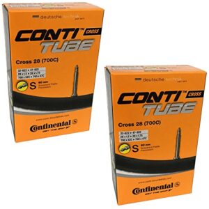 continental cross 28 700 x 32-47c bike inner tubes – presta 60mm long valve (pair)