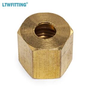 LTWFITTING Value Pack 3/16-InchOD Brass Compression Union,Sleeve Ferrule,Nut (Pack of 130)