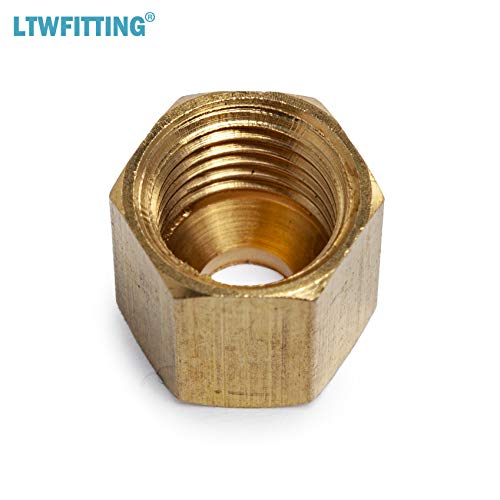 LTWFITTING Value Pack 3/16-InchOD Brass Compression Union,Sleeve Ferrule,Nut (Pack of 130)