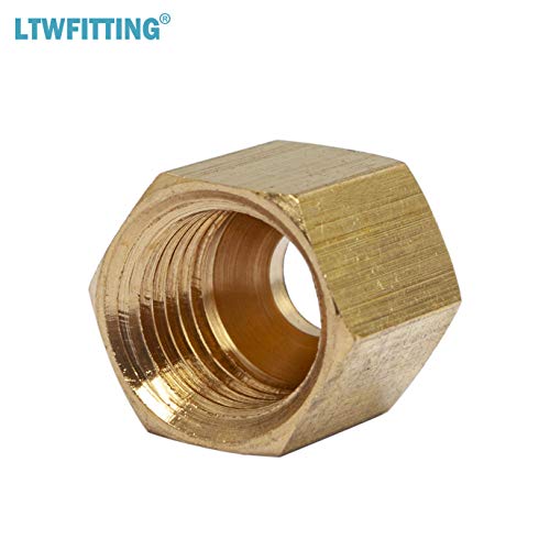 LTWFITTING Value Pack 3/16-InchOD Brass Compression Union,Sleeve Ferrule,Nut (Pack of 130)