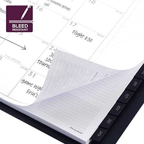 AT-A-GLANCE 2022-2023 Planner, Monthly Academic, 9" x 11", Large, Contempo, Black (70074X05)