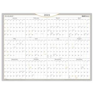 at-a-glance 2023 erasable calendar, dry erase wall planner, wallmates, 24″ x 18″, large, self-adhesive (aw506028)