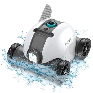 aiper seagull 1000 cordless pool vacuum, dual-drive motors, self-parking, ideal for above/in-ground flat pool up to 861 sq ft