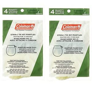 Coleman Standard String Tie #21 Mantles: 2-pkgs of 4 Mantles (8 Total Mantles)