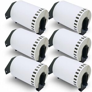 betckey – compatible continuous labels replacement for brother dk-2243 (4 in x 100 ft), use with brother ql label printers [6 rolls]