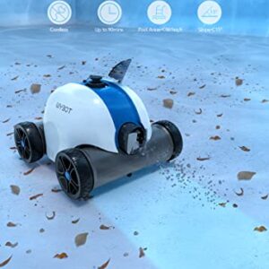 WYBOT 2023 Premium Cordless Robotic Pool Cleaner, Automatic Pool Vacuum with Powerful Suction, LED Indicator, Last 90 Mins, Self-Parking, Ideal for Above/In-Ground Flat Pools up to 40 Feet-Osprey 300