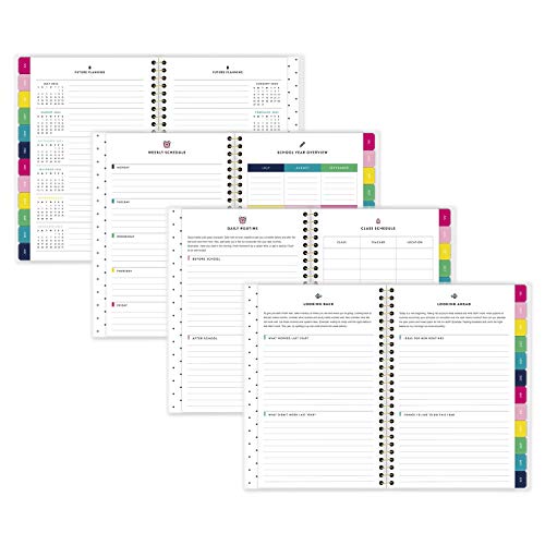 Academic Student Planner 2021-2022, Simplified by Emily Ley for AT-A-GLANCE Weekly & Monthly Planner, 5-1/2" x 8-1/2", Small, for School, Happy Stripe (ELS21-200A)