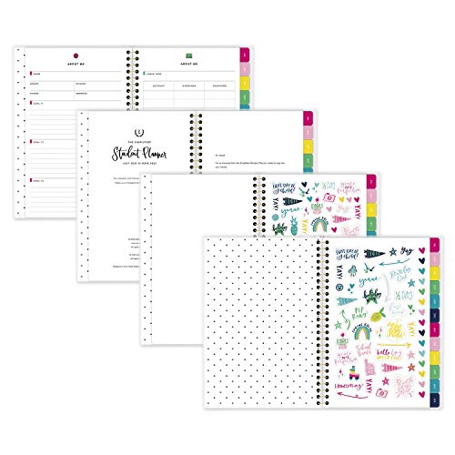 Academic Student Planner 2021-2022, Simplified by Emily Ley for AT-A-GLANCE Weekly & Monthly Planner, 5-1/2" x 8-1/2", Small, for School, Happy Stripe (ELS21-200A)