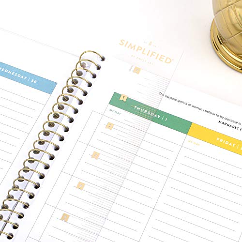 Academic Student Planner 2021-2022, Simplified by Emily Ley for AT-A-GLANCE Weekly & Monthly Planner, 5-1/2" x 8-1/2", Small, for School, Happy Stripe (ELS21-200A)