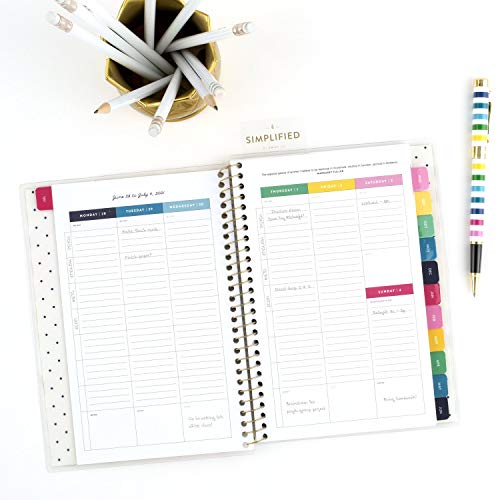 Academic Student Planner 2021-2022, Simplified by Emily Ley for AT-A-GLANCE Weekly & Monthly Planner, 5-1/2" x 8-1/2", Small, for School, Happy Stripe (ELS21-200A)