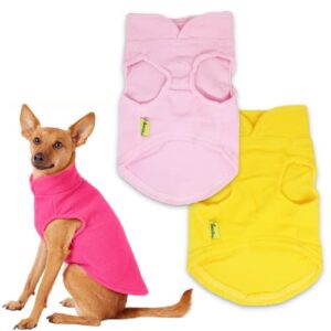 3 pack small puppy sweater girl dog fleece shirt cat fleece vest for small dogs girls dog clothes