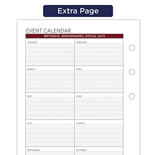 AT-A-GLANCE 2023 Daily Planner Refill, Hourly, 3-3/4" x 6-3/4", Size 3, Portable Size, One Page Per Day, Loose Leaf (063-125Y)