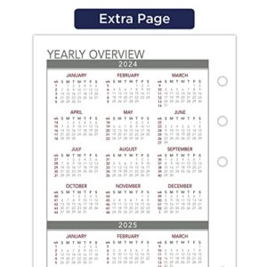 AT-A-GLANCE 2023 Daily Planner Refill, Hourly, 3-3/4" x 6-3/4", Size 3, Portable Size, One Page Per Day, Loose Leaf (063-125Y)