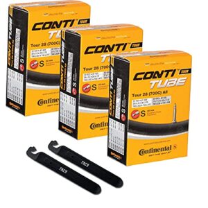 3 continental – inner tube 700c x 32-47, tour all 28″ presta 42mm w/bonus tire levers