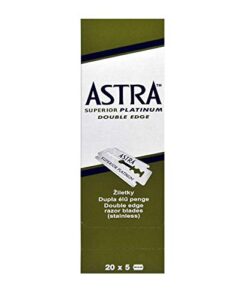 astra superior platinum double edge shaving razor blades 100 pcs barber favored by astra