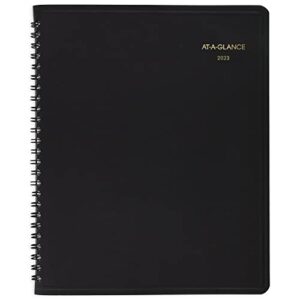 at-a-glance 2023 monthly planner, 7″ x 8-3/4″, medium, large print, black (70lp0905)