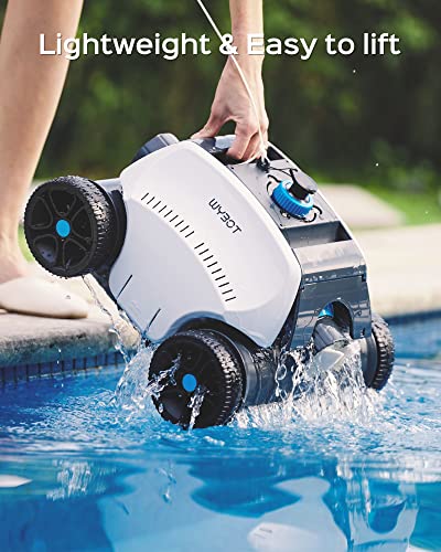 WYBOT 2023 Latest Cordless Robotic Pool Cleaner, Pool Vacuum for Above Ground Pools, with 120-130mins Working Time, Strong Suction, LED Indicator, Ideal for Pools Up to 1000-1300 Sq.ft