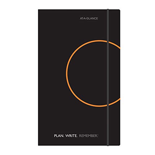 AT-A-GLANCE Plan.Write.Remember. Perfect Bound Planning Notebook, Lined with Monthly Calendars, Undated, 5" x 8 1/4", Black (80612405)