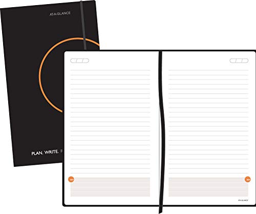 AT-A-GLANCE Plan.Write.Remember. Perfect Bound Planning Notebook, Lined with Monthly Calendars, Undated, 5" x 8 1/4", Black (80612405)