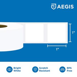 Aegis Adhesives - Compatible Label Replacement for Brother DK-1221 (0.9 Inch) Square Label, Use with QL Label Printers - 12 Rolls + 1 Frame