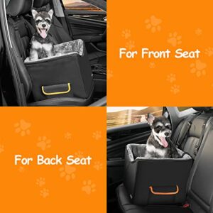 UNICITII Lookout Pet Car Booster Seat for Small Dogs, Bucket Booster Pet Seat, Elevated Dog Booster Car Seat, Lookout Dog Car Seat for Small Dogs