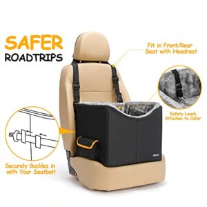 UNICITII Lookout Pet Car Booster Seat for Small Dogs, Bucket Booster Pet Seat, Elevated Dog Booster Car Seat, Lookout Dog Car Seat for Small Dogs