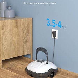 WYBOT Cordless Pool Vacuum, Robotic Pool Cleaner, with Updated Battery Up to 100Mins Runtime, Strong Suction, IPX8 Waterproof, Automatic Vacuum for Above Flat Bottomed Pools Up to 861 Sq.Ft