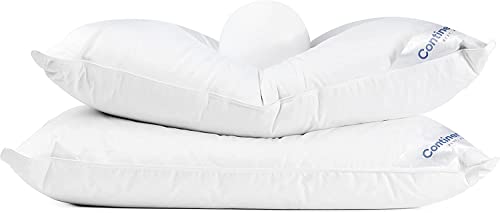 Continental Bedding - Siberian White Goose Down Pillow - Standard Size Soft Luxury Pillow for Sleeping - 800 Fill Power - Perfect Level of Softness - Great for Side, Back & Stomach Sleepers