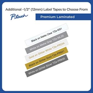 Brother Genuine P-touch TZE-631 Tape, 1/2" (0.47") Standard Laminated P-touch Tape, Black on Yellow, Laminated for Indoor or Outdoor Use, Water Resistant, 26.2 Feet (8M), Single-Pack