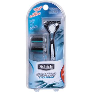 schick quattro titanium razor for men value pack