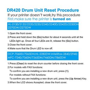 GALADA Compatible Drum Unit Replacement for Brother DR420 DR-420 for DCP-7060D 7065DN HL-2240 2240D 2242D 2250DN 2270DW 2275DW 2280DW MFC-7240 7360N 7365DN 7460DN 7860DW Intellifax-2840 2940 1 Pack