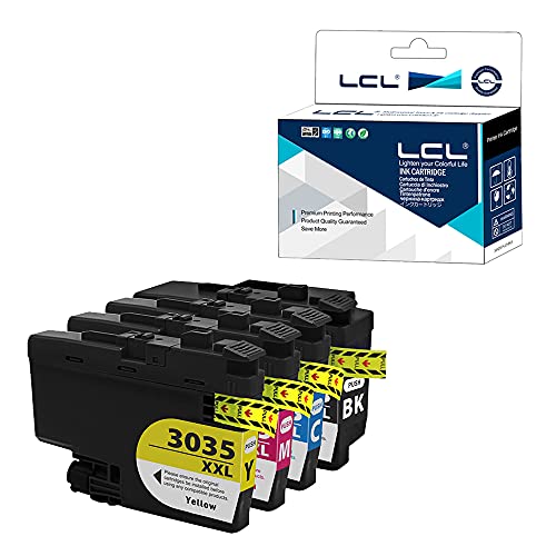 LCL Compatible Ink Cartridge Pigment Replacement for Brother LC3035 XXL LC3035XXL LC3035BK LC3035C LC3035M LC3035Y MFC-J995DW MFC-J995DW XL MFC-J815DW XL MFC-J805DW (4-Pack Black Cyan Magenta Yellow)