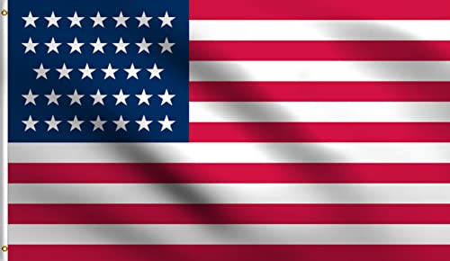 DMSE 34 USA Star America Flag 3X5 Ft Foot 100% Polyester 100D Flag UV Resistant (3' X 5' Foot)