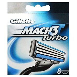 gillette mach 3 turbo razor refill cartridges 8 count (packaging may vary)