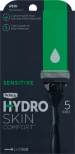 schick hydro skin comfort sensitive razor & 2 refills, 1count