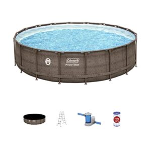 Coleman 18' x 48" Power Steel Frame Above-Ground Swimming Pool Set