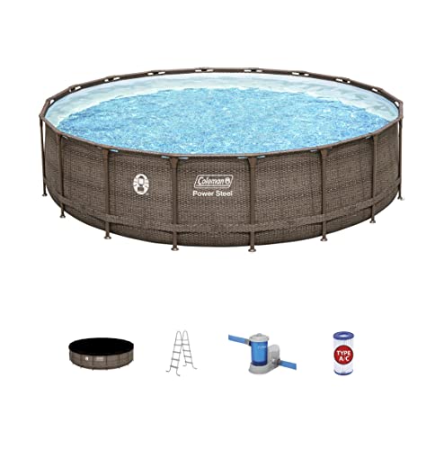 Coleman 18' x 48" Power Steel Frame Above-Ground Swimming Pool Set