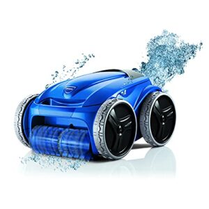 polaris 9450 sport robotic pool cleaner, automatic vacuum for inground pools up to 50ft, 60ft swivel cable, wall climbing vac w/ strong suction & easy access debris canister