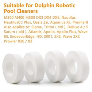 4 Pack Climbing Rings Replacement for Maytronics Dolphin Robotic Pool Cleaners, Compatible with Dolphin Nautilus CC Plus M200 M400 M500 DX3 DX4 DX6 Sigma Premier and More (Part Number 6101611-R4)