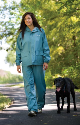 Coleman Womens PVC/Poly Rain Suit, Light Blue, X-Large