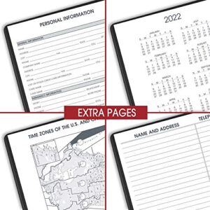 2022 Weekly Planner by AT-A-GLANCE, 6-3/4" x 8-3/4", Medium, Open Scheduling, Black (7085505)