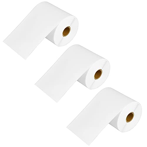 USUPERINK 3 Roll Compatible for Brother RDS01U2 White Continuous Paper Label Mobile Solutions Barcodes Tapes 4" x 145' (102mm x 42.8m) use in for TD-4000 TD-4100N Printer