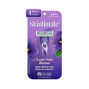 skintimate® exotic violet blooms® disposable razor (12 ct.)