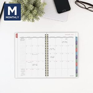 AT-A-GLANCE 2023 Weekly & Monthly Planner, 5-1/2" x 8-1/2", Small, Monthly Tabs, Pocket, Badge Floral (1641F-200)