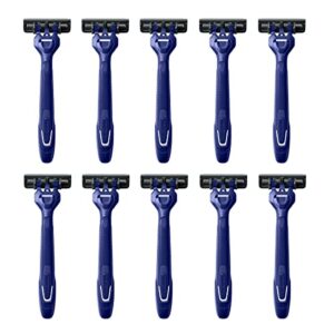 harry’s men’s disposable razors, 3-blade razors with lubricating strip and pivoting head, 10 count